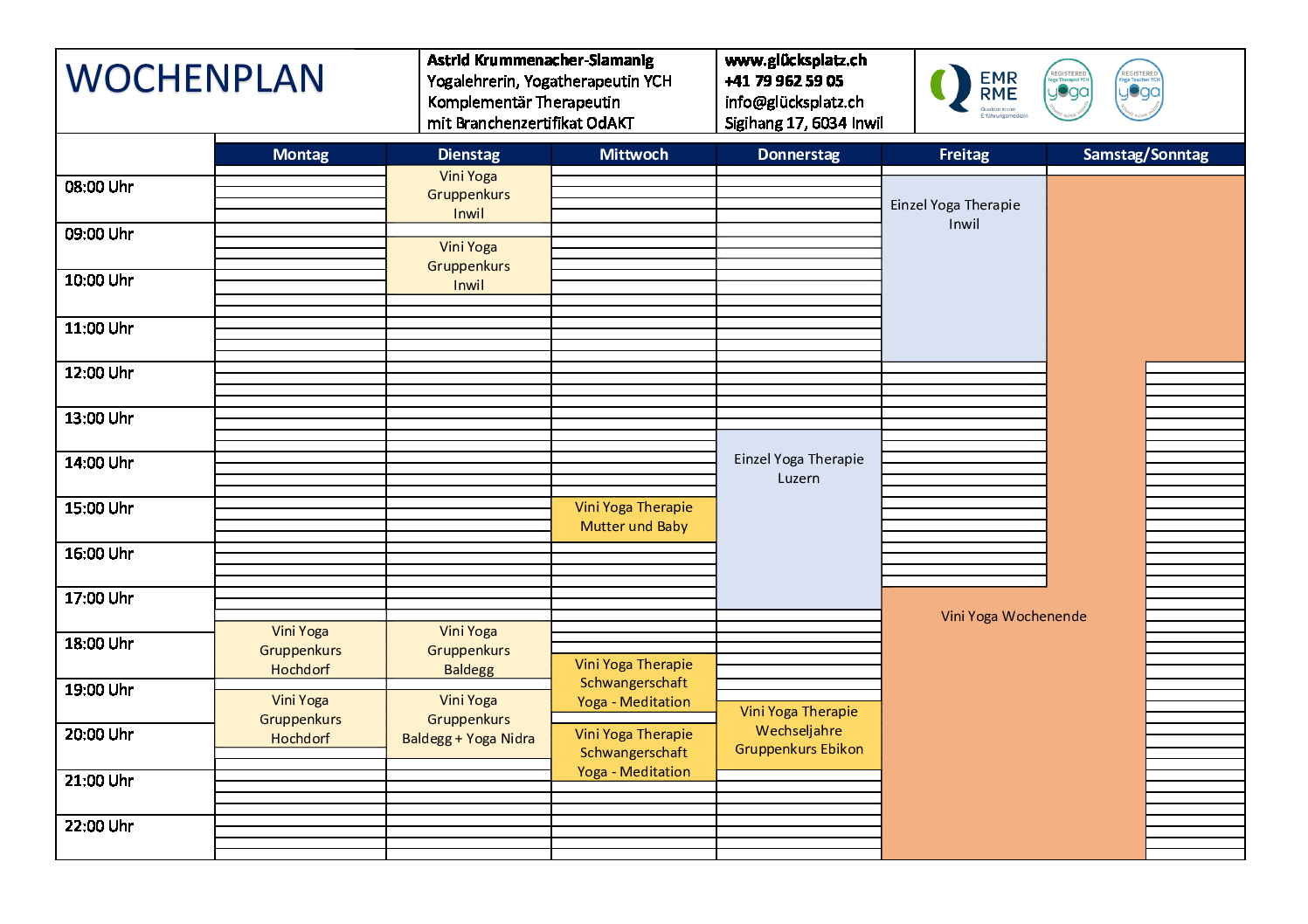 Wochenplan – Glücksplatz_Website
